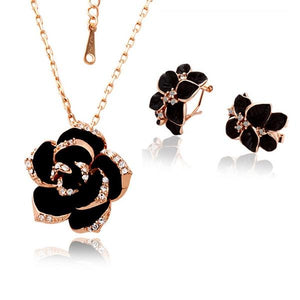 Flower Enamel Bridal Jewelry Set — Kirijewels.com