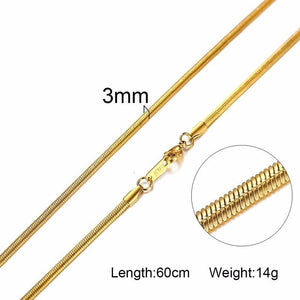 Miami Stainless Steel Wheat Link Chain Necklace — Kirijewels.com