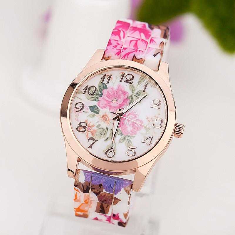 Free Silicone Printed Flower Wrist Watch — Kirijewels.com